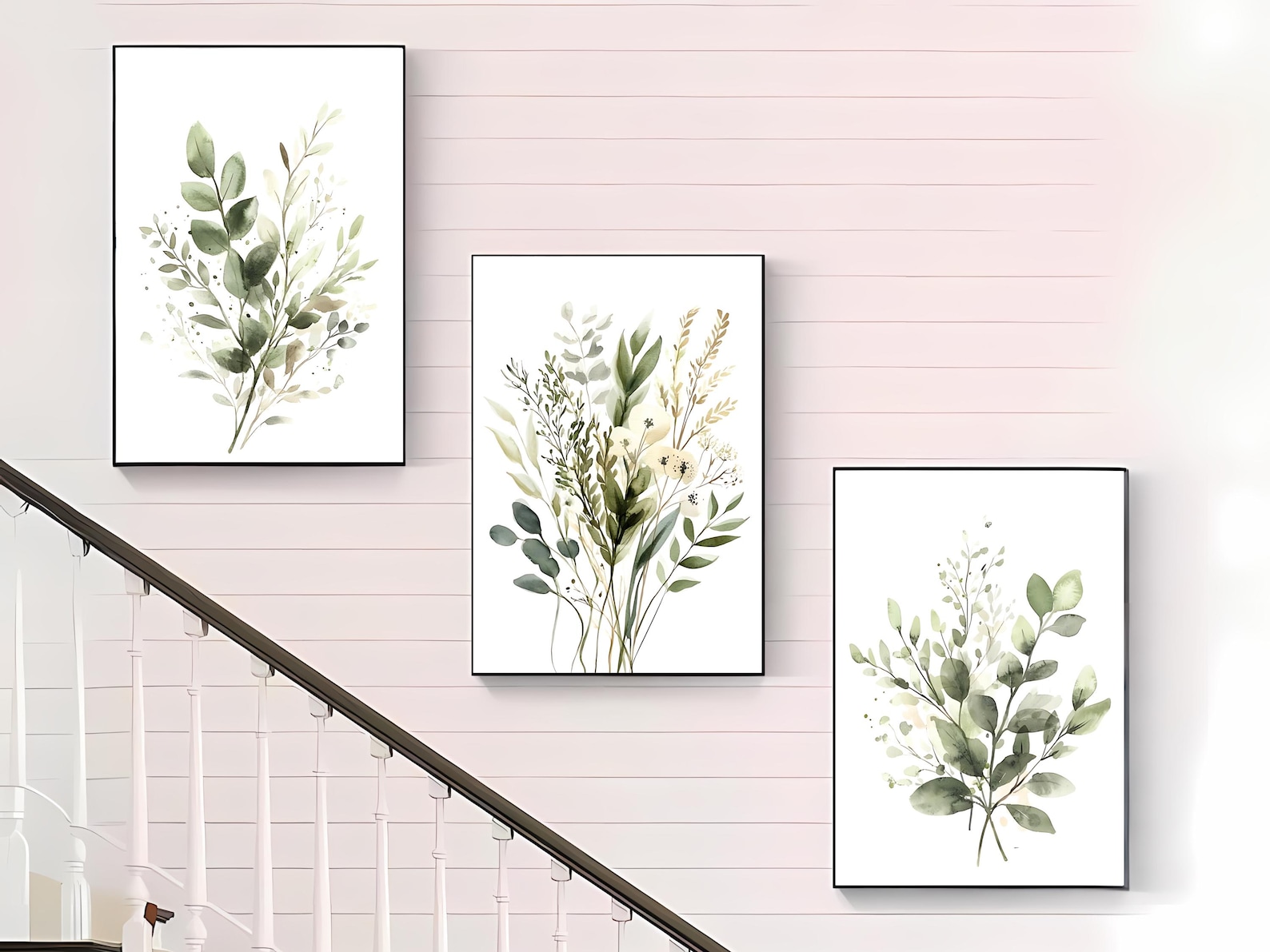 Watercolor Botanical Print, Set of 3, Wild Flowers Art, Boho Floral ...