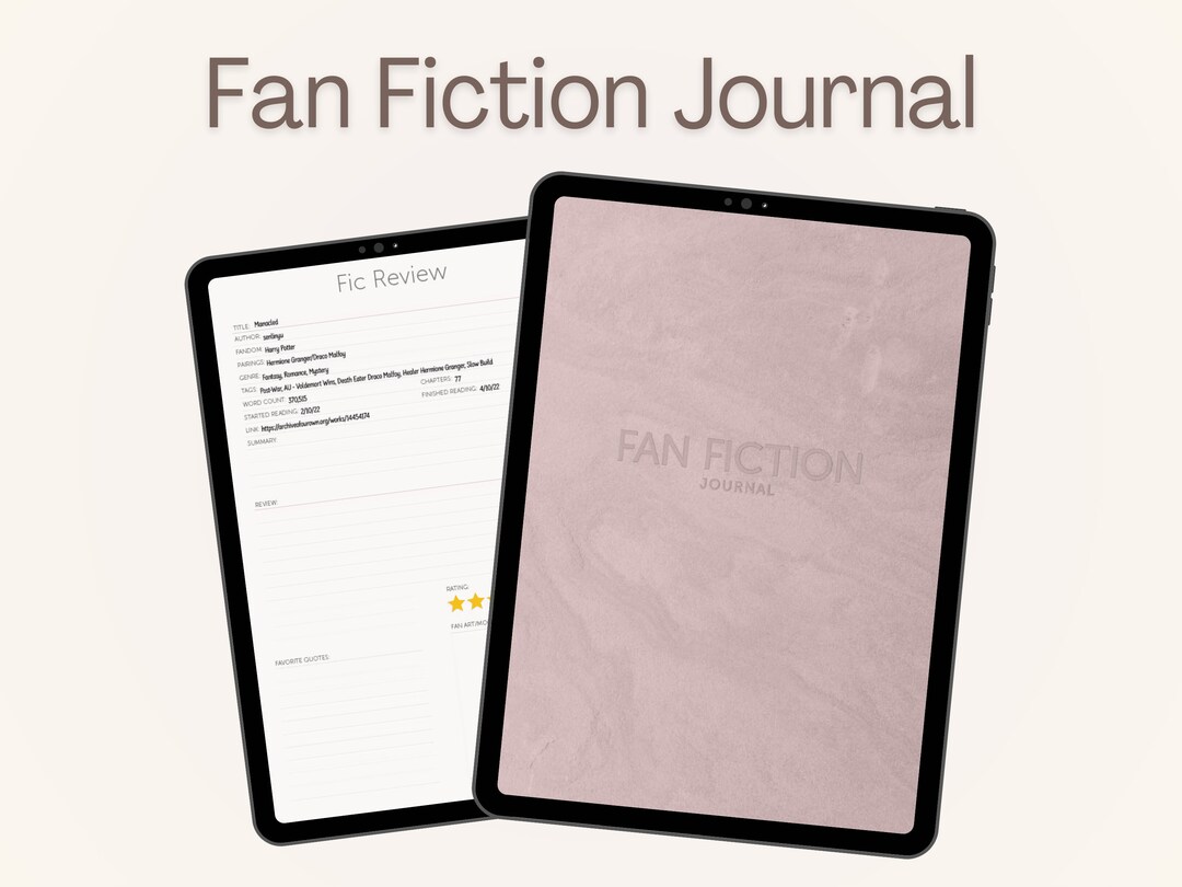 Fan Fiction Reading Journal Digital Journal Reading - Etsy