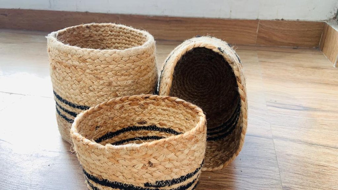 Handmade Boho Plant Basket/cosy, Jute Plant Basket/cosy - Etsy