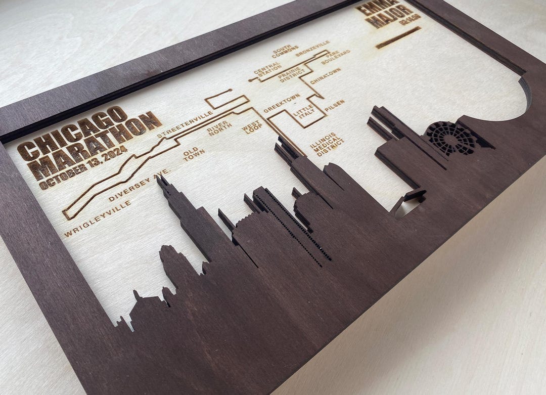 Personalized Chicago Marathon Medal Holder: Custom Running Award ...