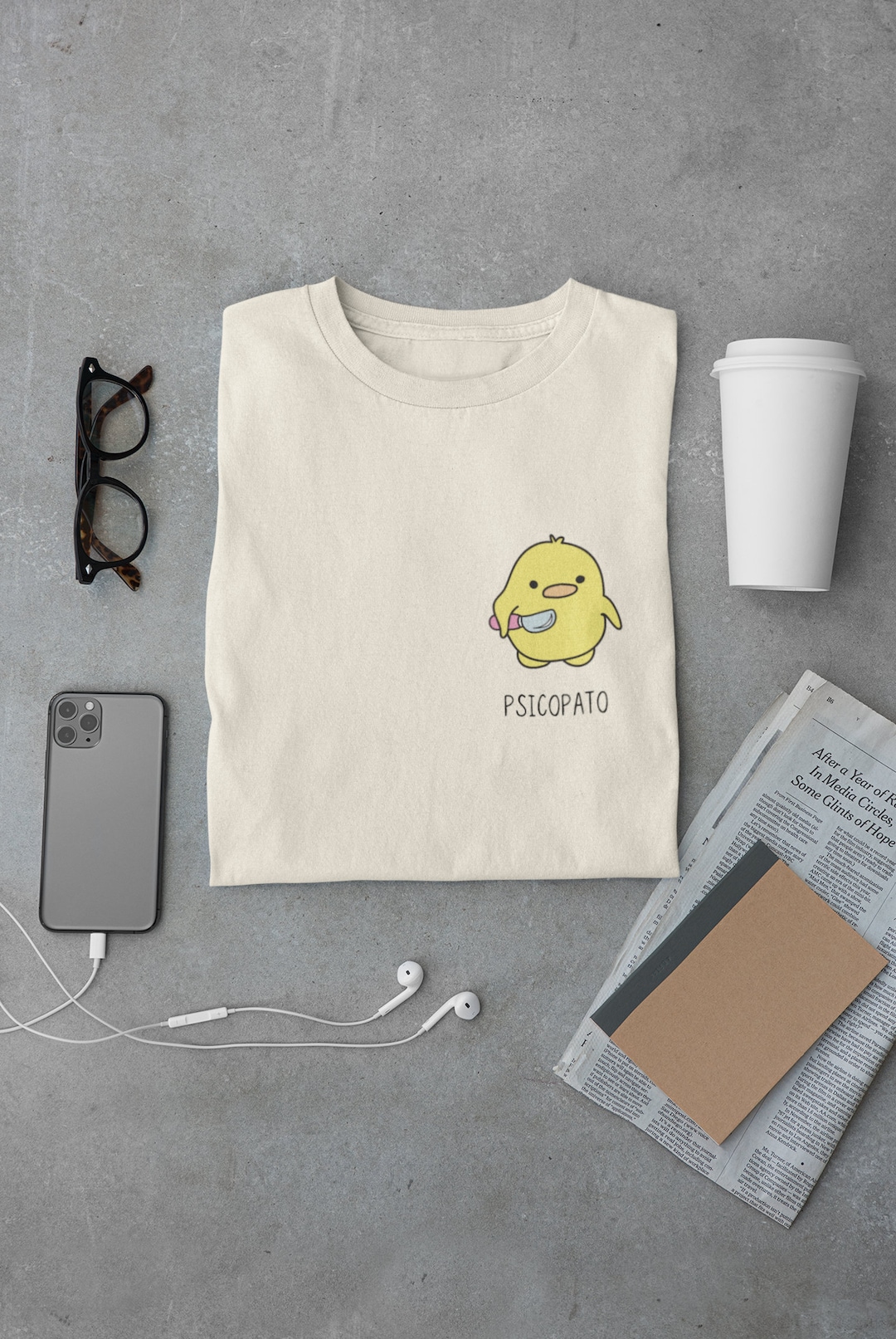 Psicopato Shirt, Psycho-pato T-shirt, Cute Duck With Knife, I Choose ...