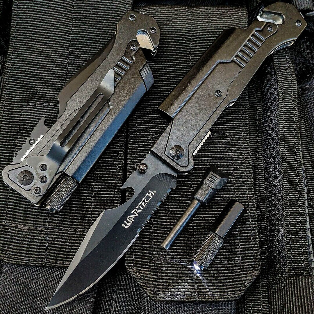 Multifunction Pocket Knife W/ LED Pocket Knife Hunting - Etsy