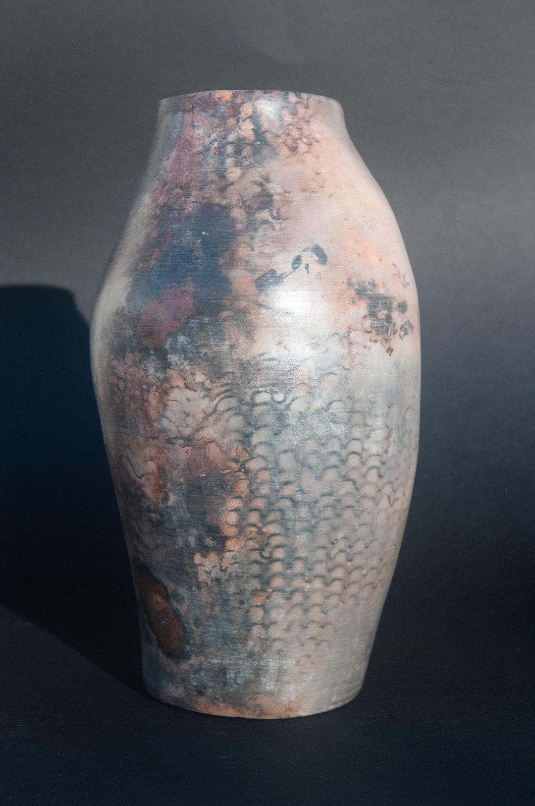 Beautiful, Multi-coloured, Pit Fired Ceramic Vase - Etsy