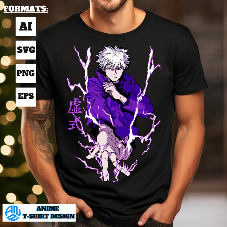 Jujutsu Kaisen Gojo. High-quality Anime Vector Files, Prepared for DTF ...