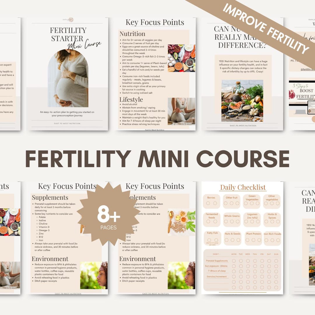 Fertility Mini Course | Easy-to-action Preconception Plan | Optimize ...