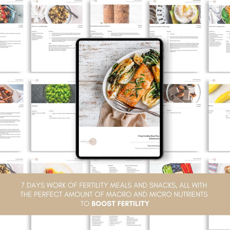 7-day Fertility Meal Plan (omnivore) | Healthy Preconception & Pregnancy Diet | Mediterranean ...