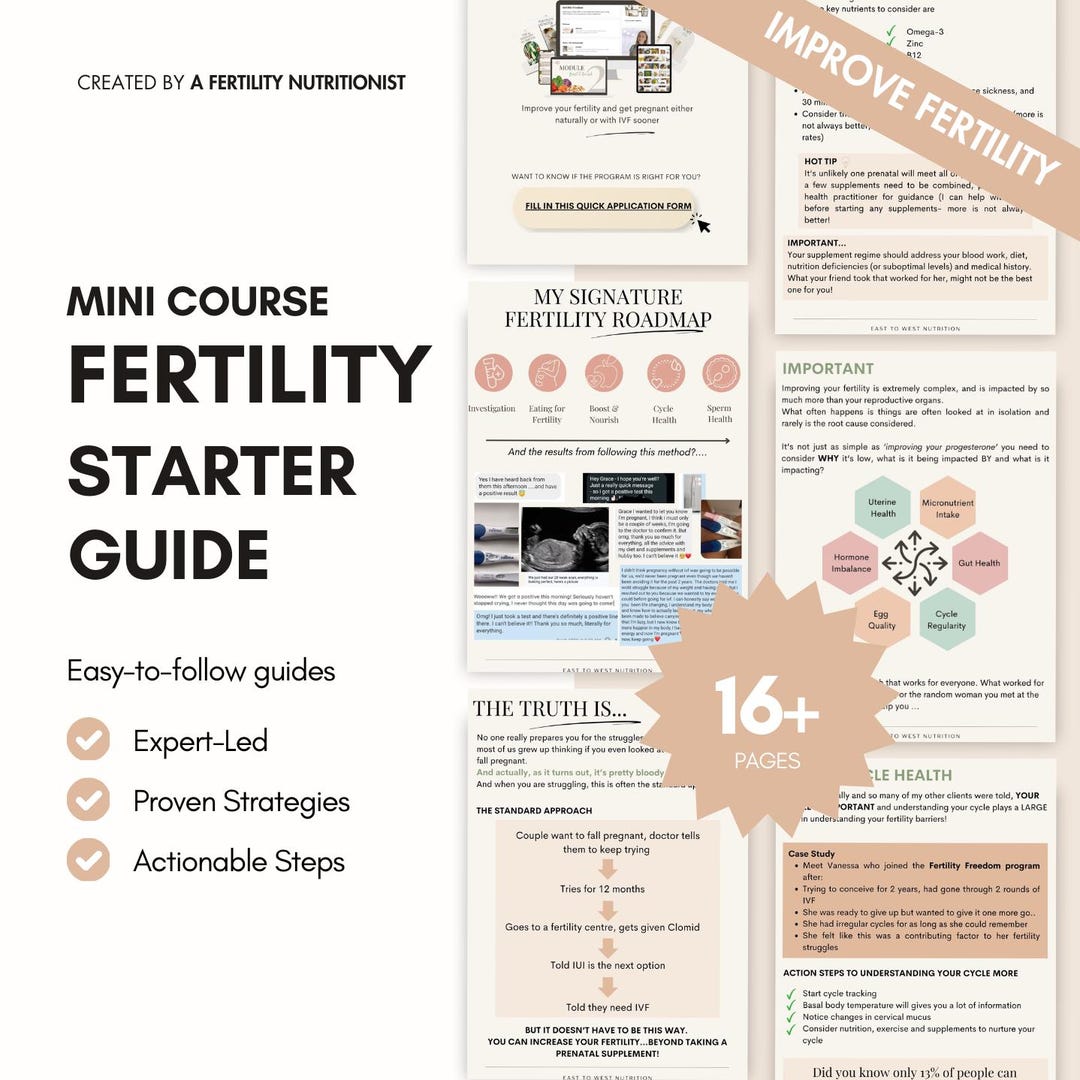 Fertility Starter Mini Course | Optimize Your Fertility & Get Pregnant ...