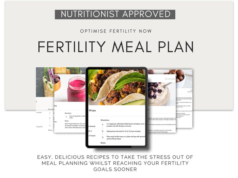 7-day Fertility Meal Plan plant Based - Etsy