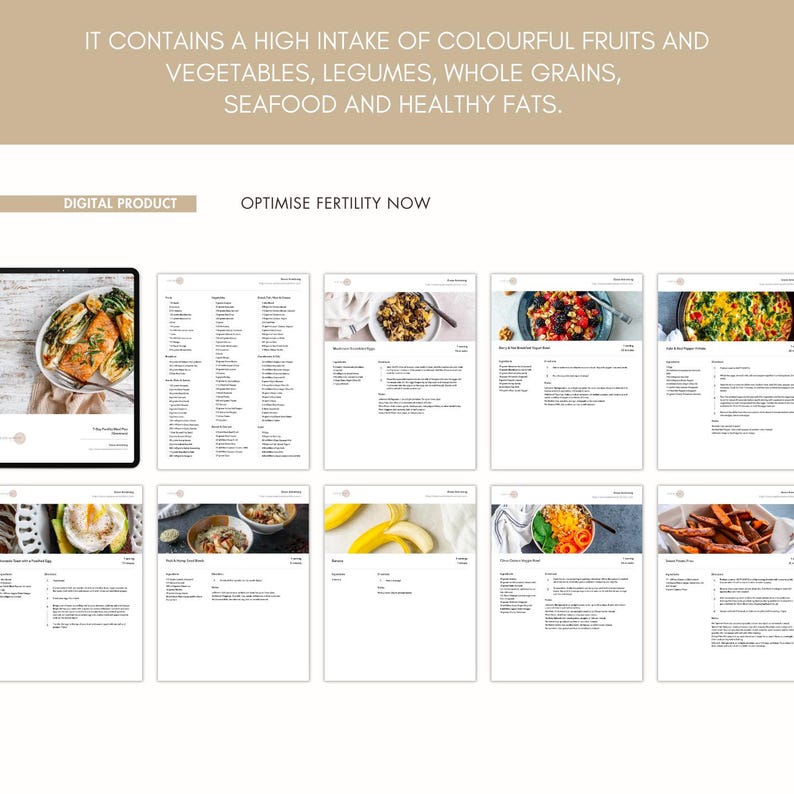 7-day Fertility Meal Plan (omnivore) | Healthy Preconception ...