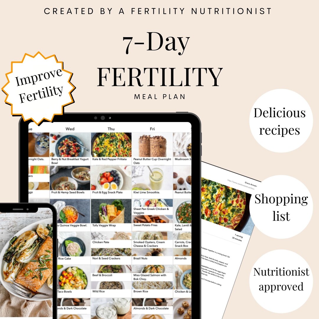 7-day Fertility Meal Plan omnivore - Etsy
