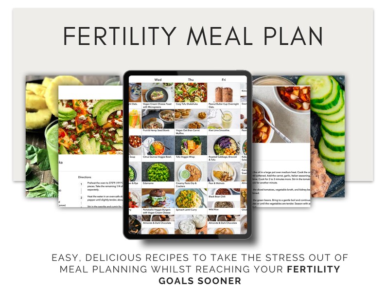 7-day Fertility Meal Plan plant Based - Etsy