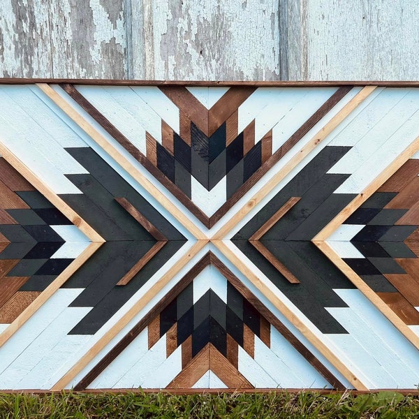 Aztec Wood Wall Art - Etsy