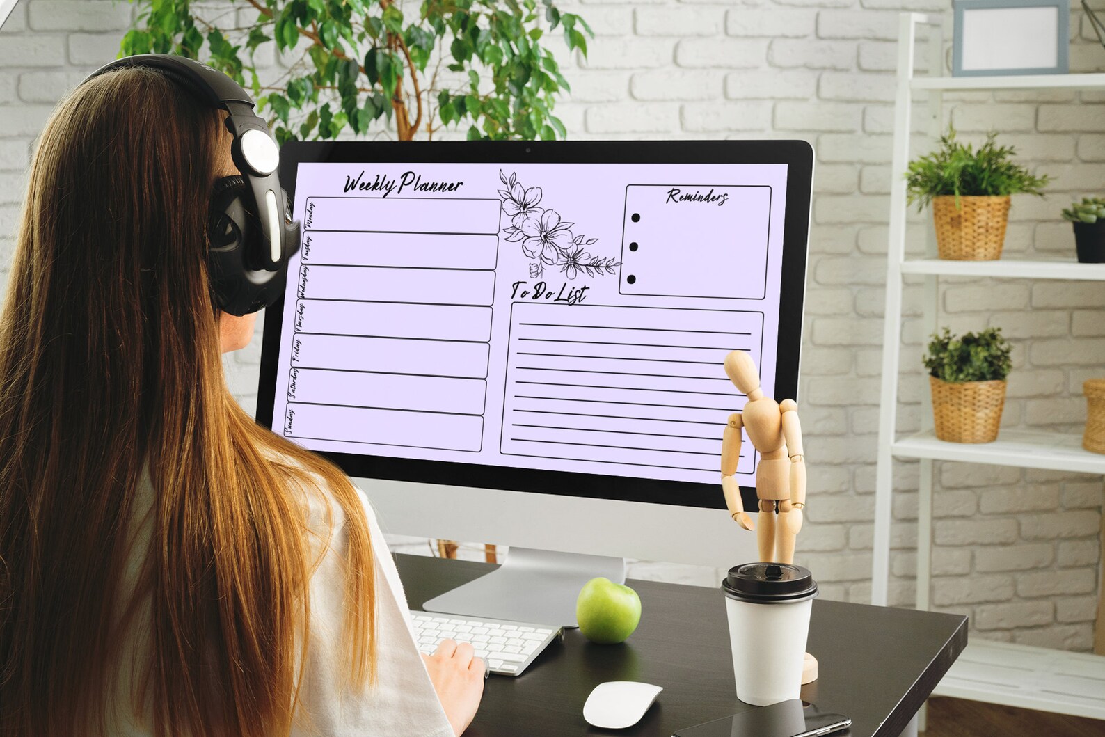 Monthly Calendar Printable, Weekly Planner Printable, Instant Download ...