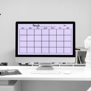 Monthly Calendar Printable, Weekly Planner Printable, Instant Download ...