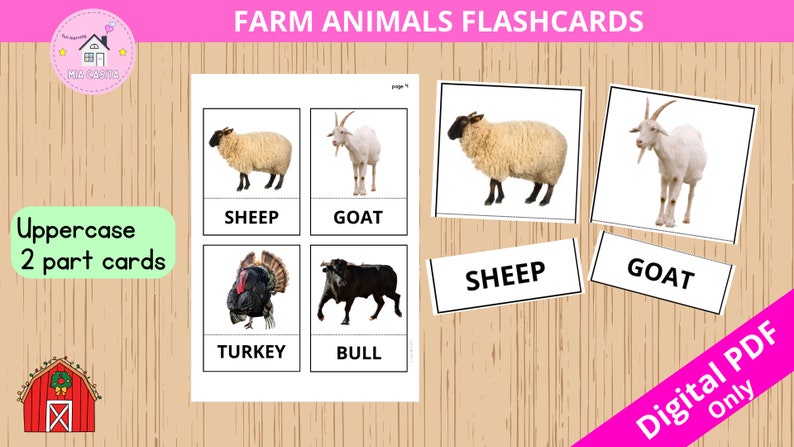 Farm Animals Flashcards - Engage, Learn, and Grow With Our Vibrant ...