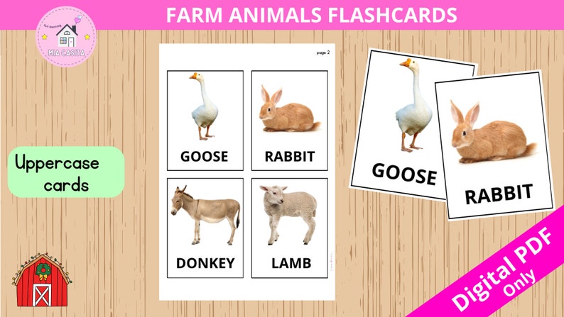 Farm Animals Flashcards - Engage, Learn, and Grow With Our Vibrant ...