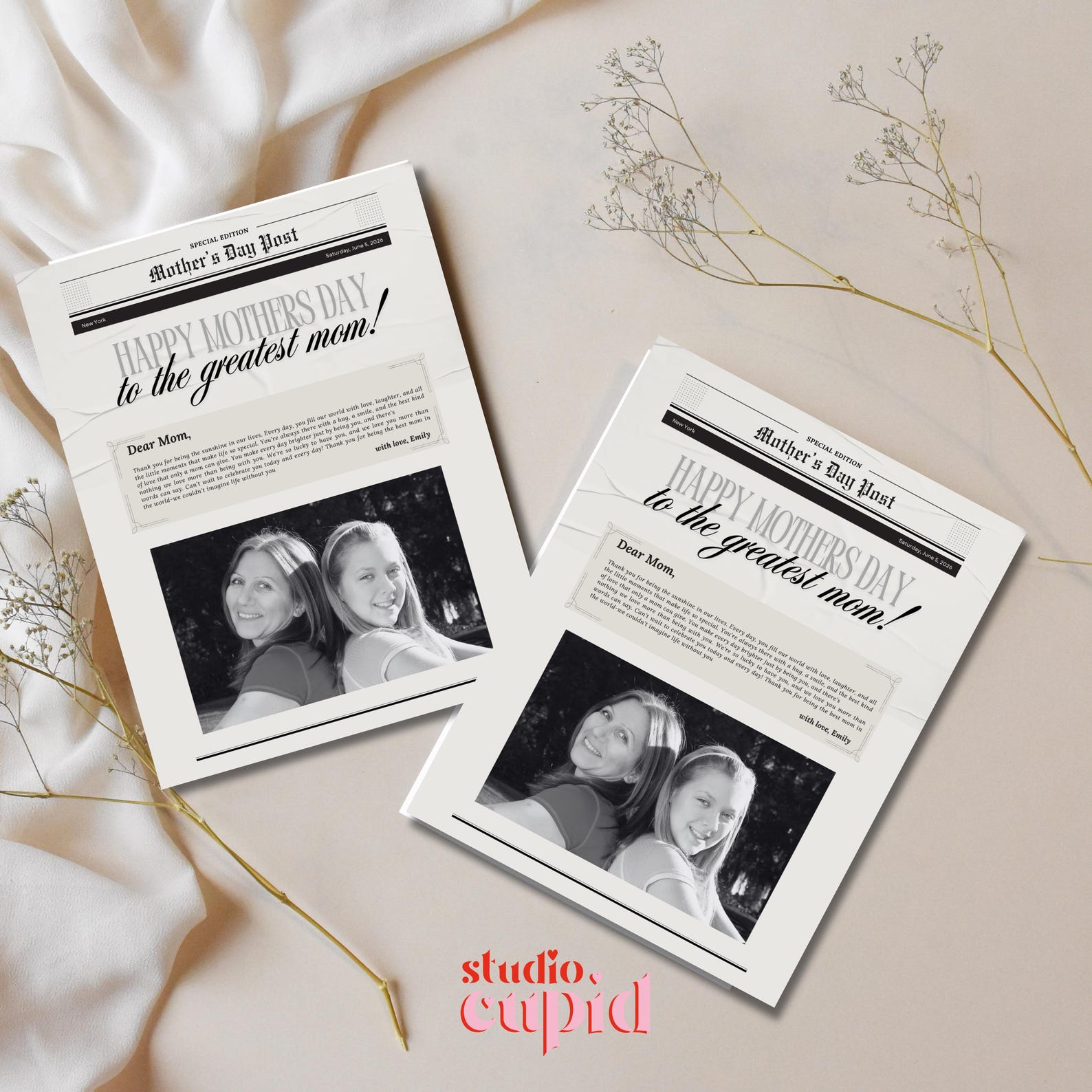 Mothers Day Newspaper, Custom Newspaper Template, Gifts for Mom ...