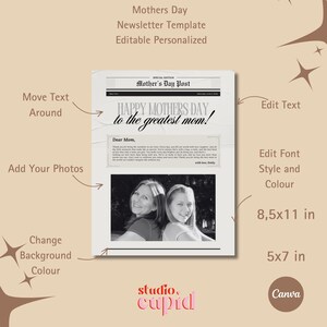 Mothers Day Newspaper, Custom Newspaper Template, Gifts for Mom ...