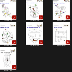 34 Fun and Educational Preschool Maze Game Bundle - Colorful, Child ...