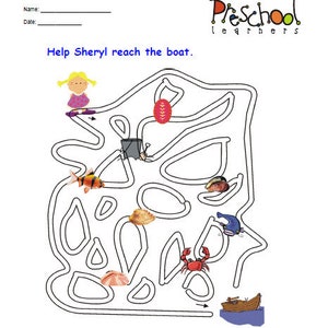 34 Fun and Educational Preschool Maze Game Bundle - Colorful, Child ...