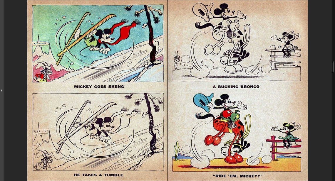MICKEY MOUSE Coloring Book 871 Rare , 1st. Ed. 1931, Digital Version - Etsy
