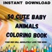 50 Cute Baby Animals Coloring Pages for Kids, Baby Animals Coloring ...