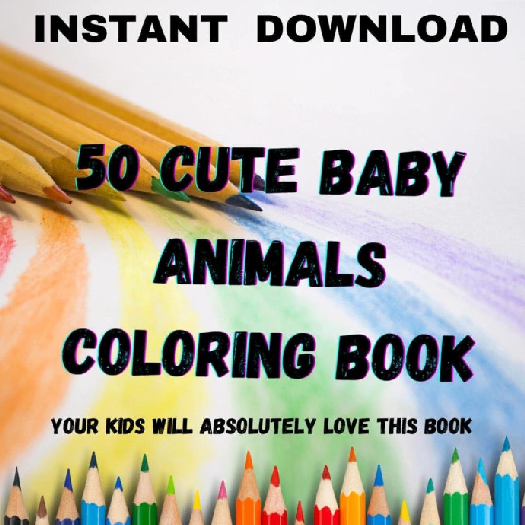 50 Cute Baby Animals Coloring Pages for Kids, Baby Animals Coloring ...