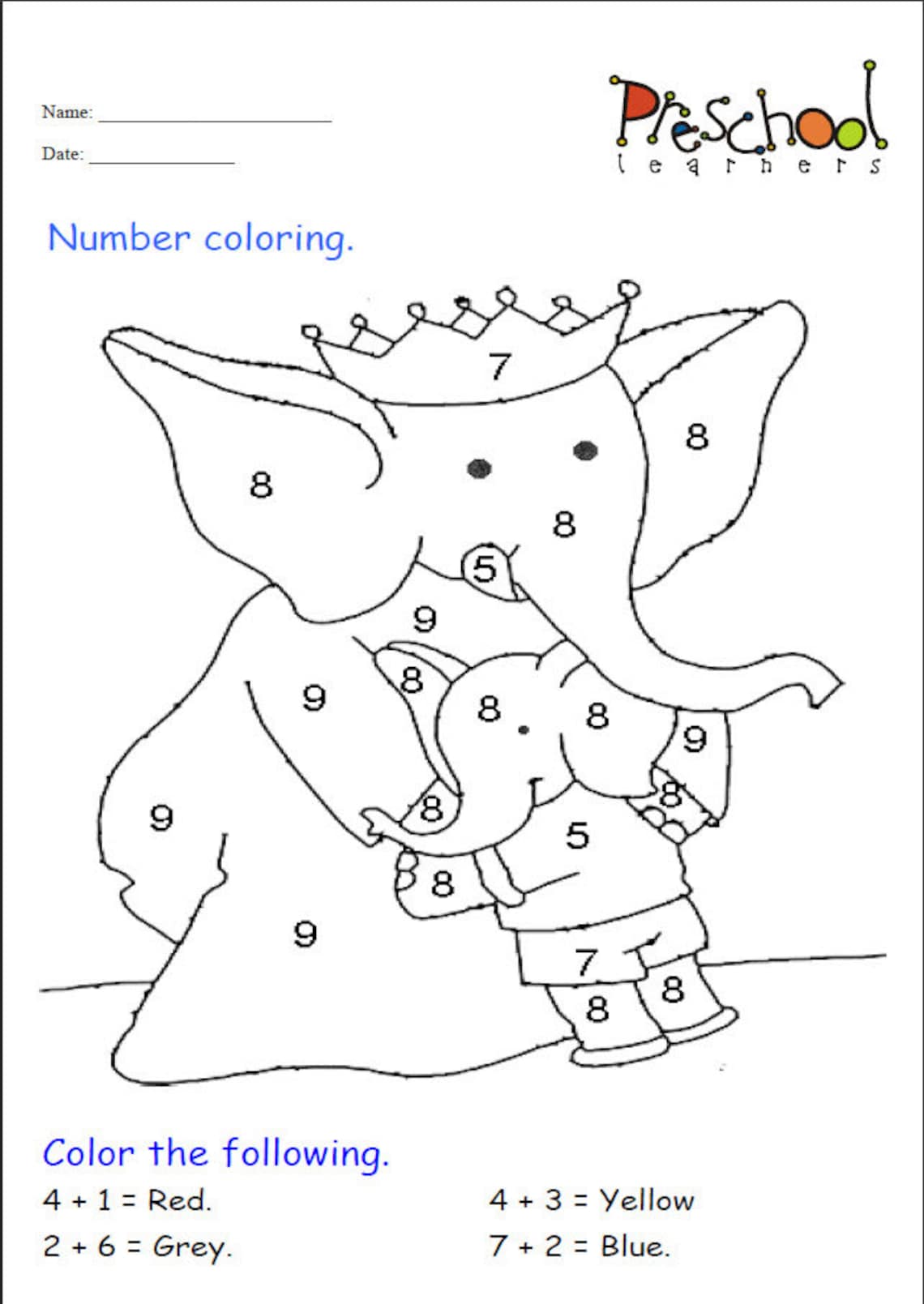 25 Pre-school Coloring Pages for Teachers, Kids Coloring, Kids Number ...