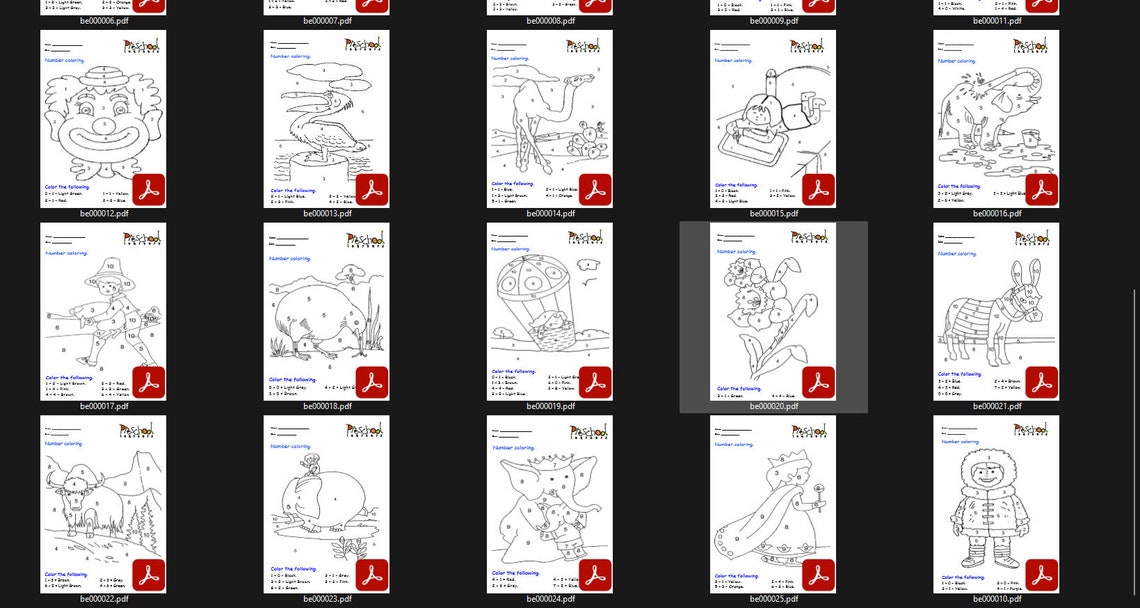 25 Pre-school Coloring Pages for Teachers, Kids Coloring, Kids Number ...