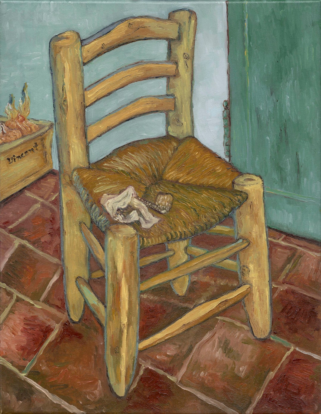 Van Gogh's Chair Oil Painting Reproduction (35x45cm) - Etsy