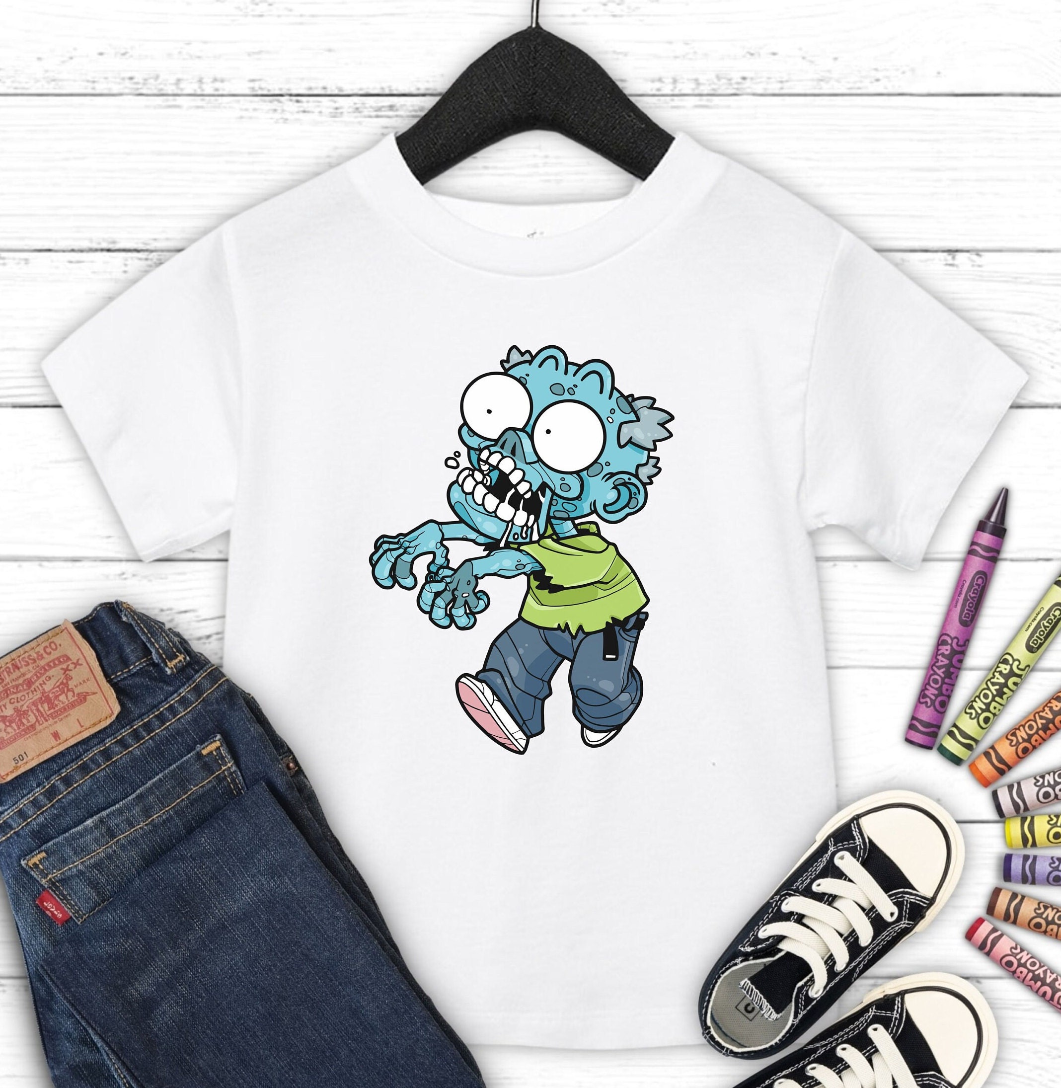 Zombie Toddler's T-shirt, Zombie Shirt for Toddler Sizes, Zombie Shirt ...