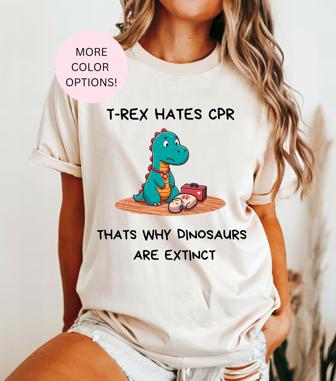 Comfort Colors® T-rex Hates CPR Shirt, Paramedic Gifts, Funny Paramedic ...