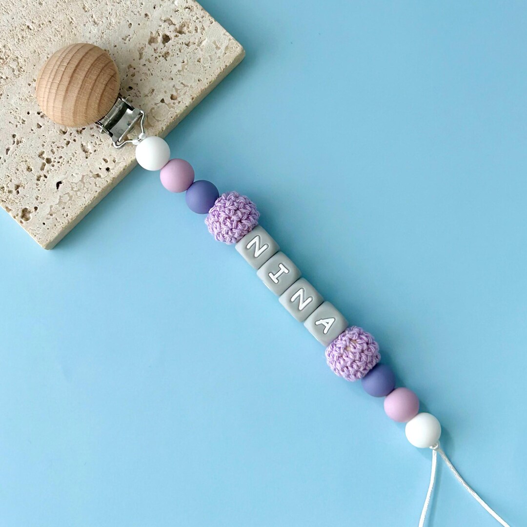 Personalized Pacifier Clip, Baby Pacifier Clip, Personalized Soother ...