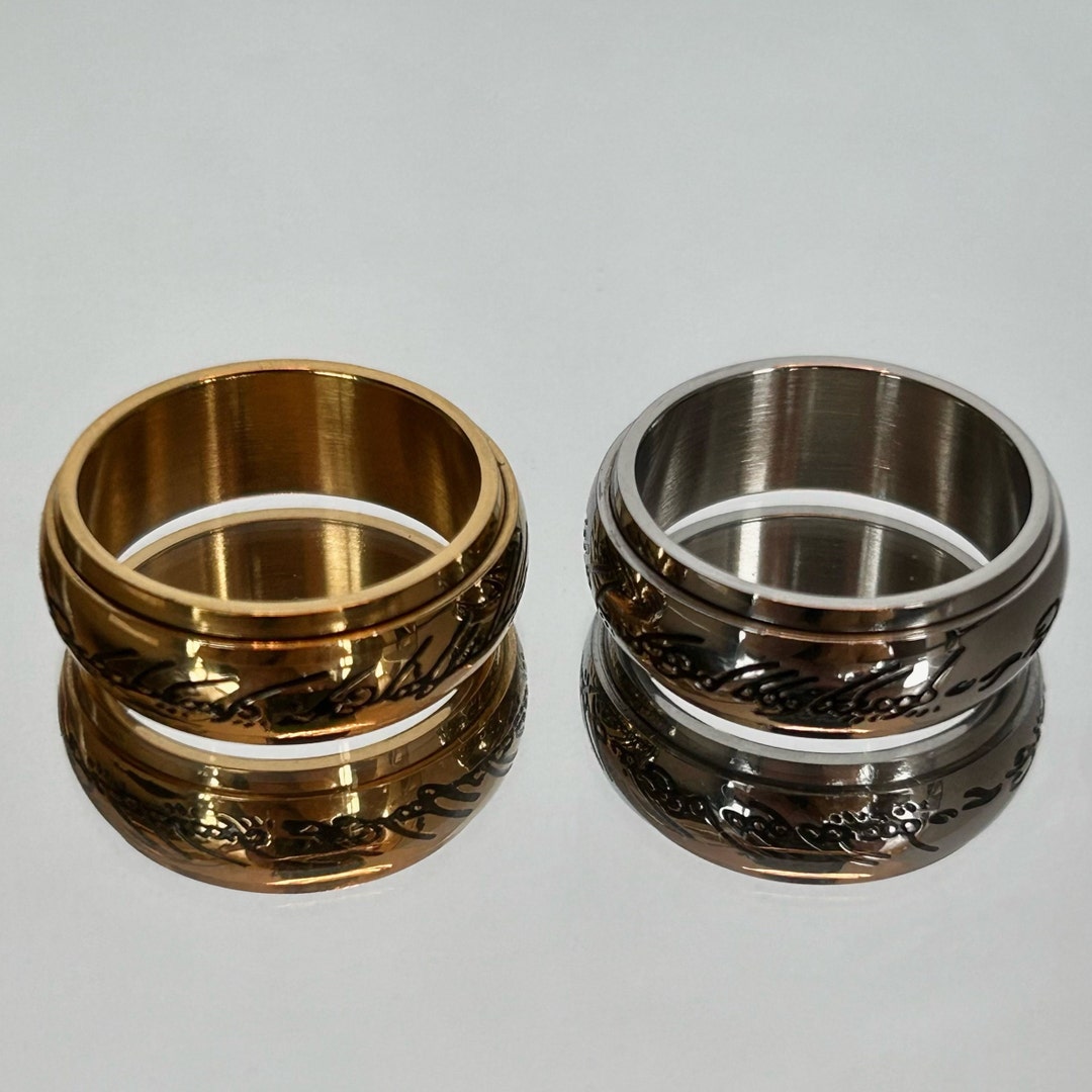 Fidget Ring, Spinner Ring for Him, Stress Relief Ring for Her, Anxiety ...