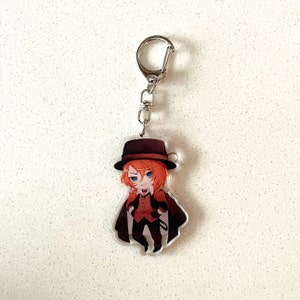 Bungou Stray Dogs Acrylic Keychain, Dazai, Akutagawa, Anime Keychain ...