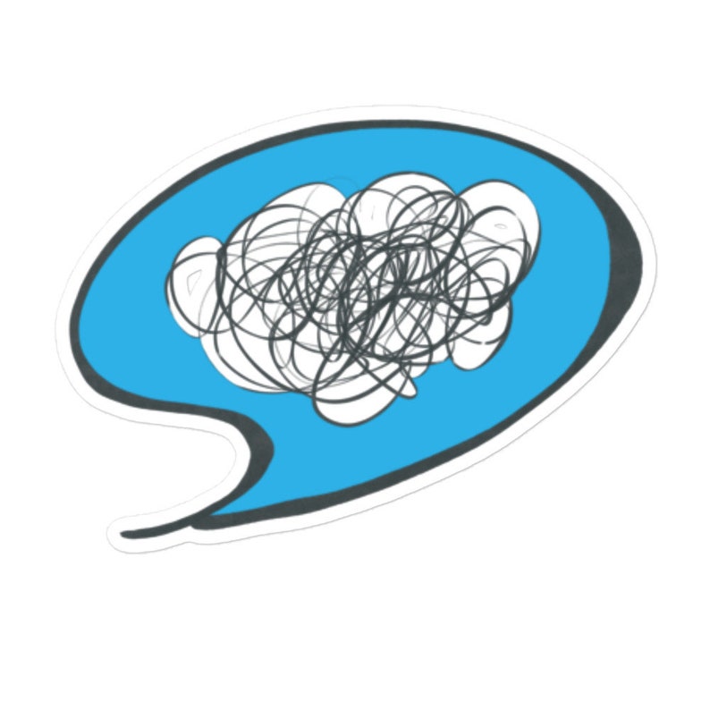 Overthinking Speech Bubble Bubble-free Stickers - Etsy