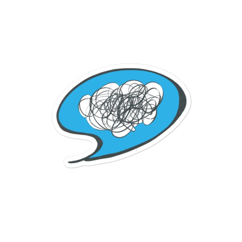 Overthinking Speech Bubble Bubble-free Stickers - Etsy