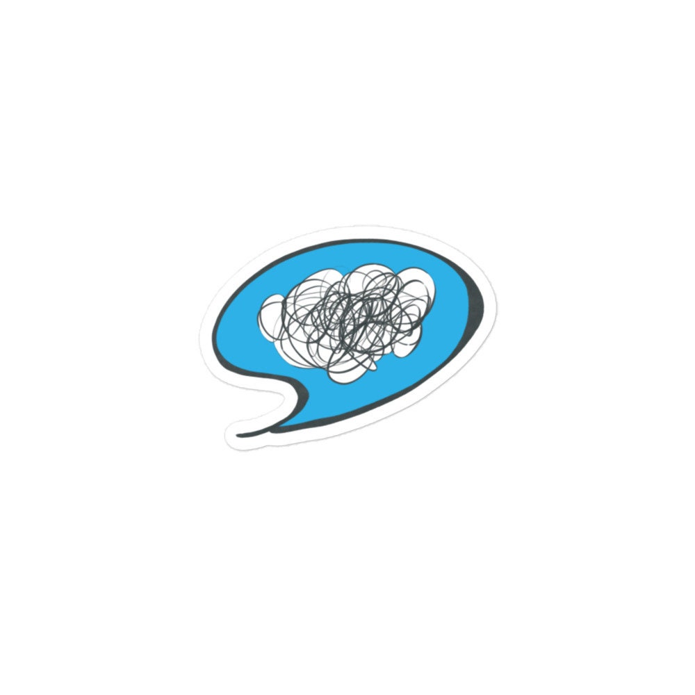 Overthinking Speech Bubble Bubble-free Stickers - Etsy