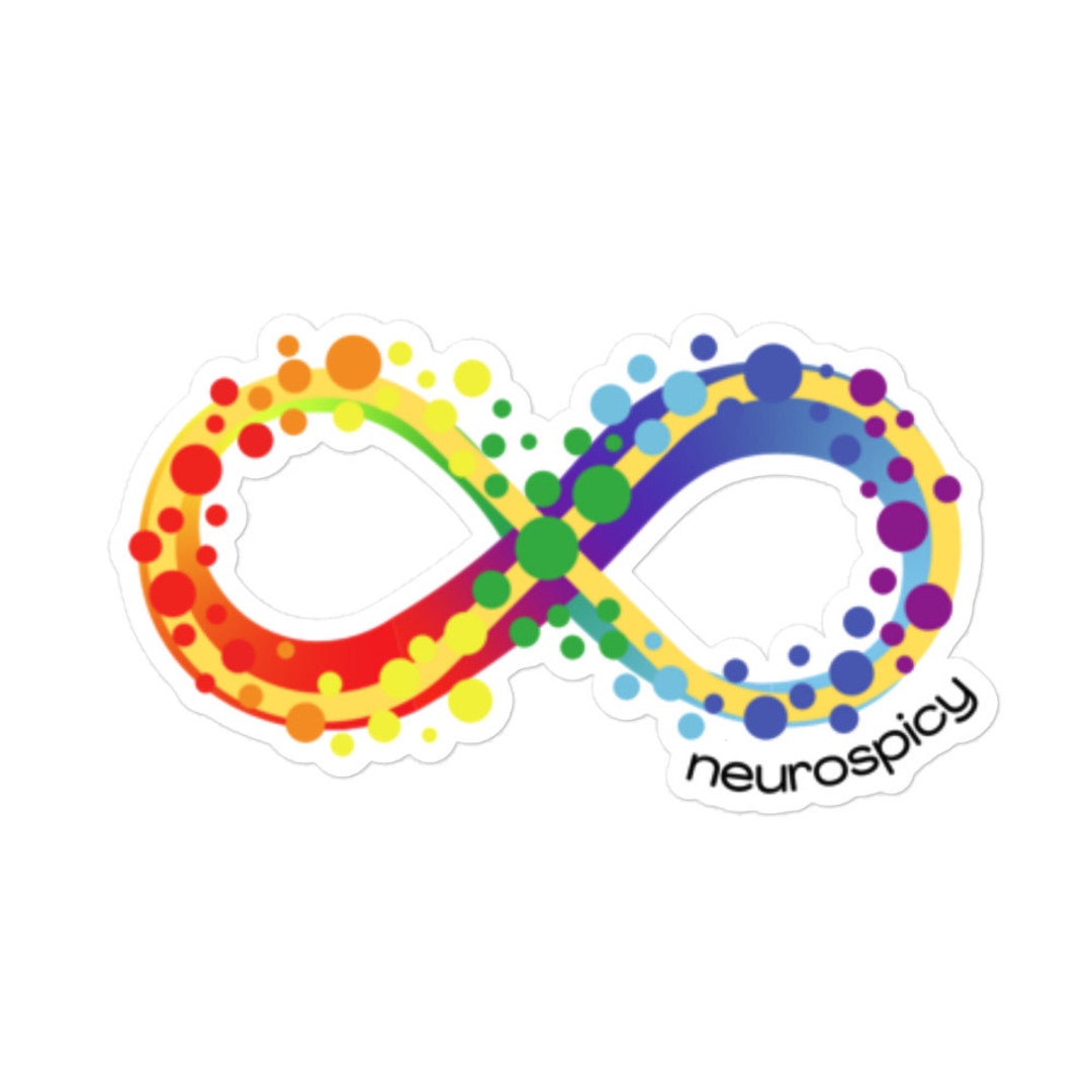Neurodivergent Golden Rainbow Infinity Symbol With Neurospicy Label ...
