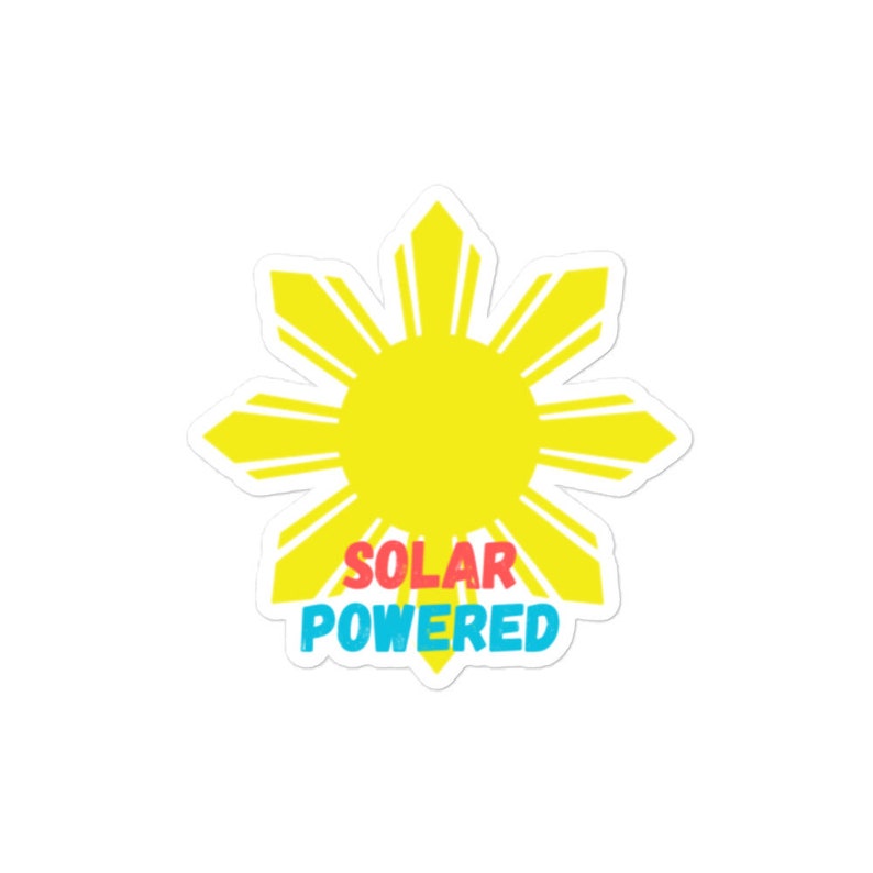 Solar Powered . Pinoy, Pinoy, Filipino Sun Bubble-free Stickers - Etsy