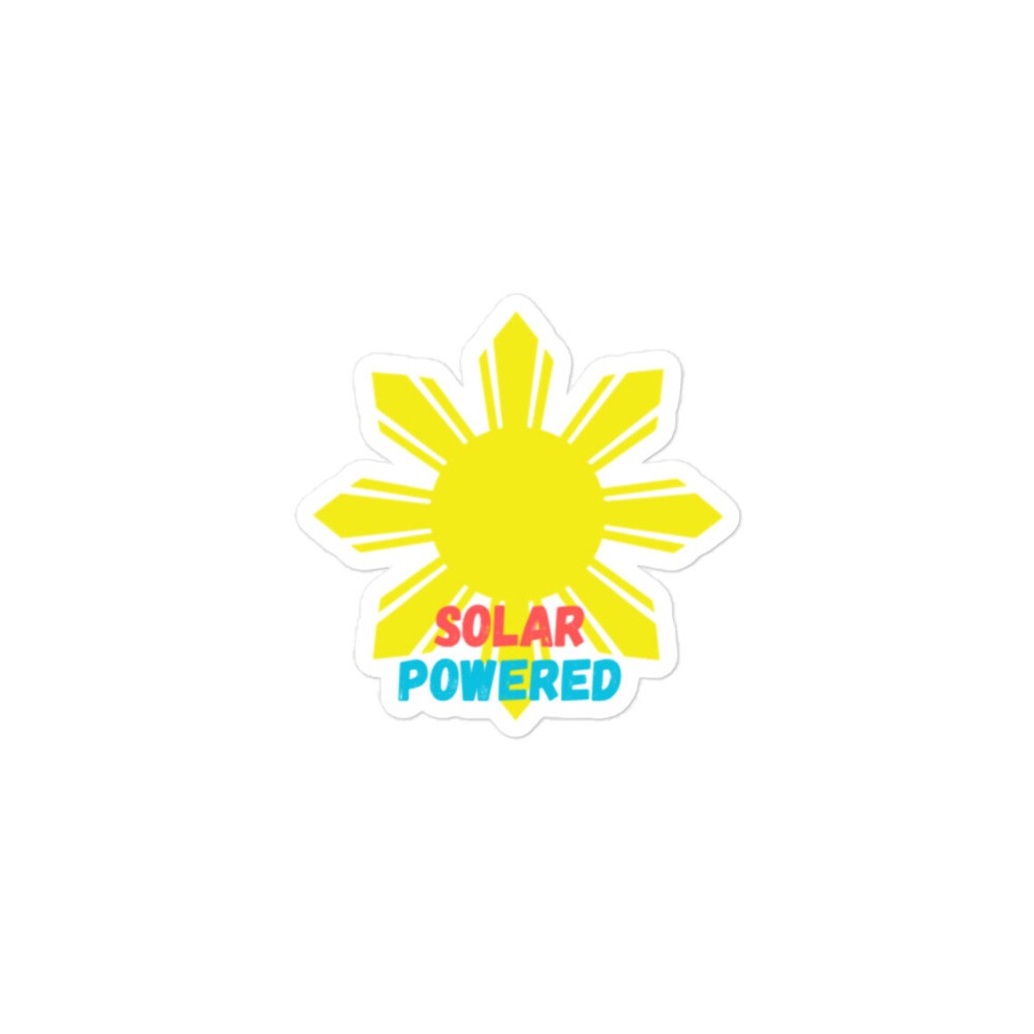 Solar Powered . Pinoy, Pinoy, Filipino Sun Bubble-free Stickers - Etsy