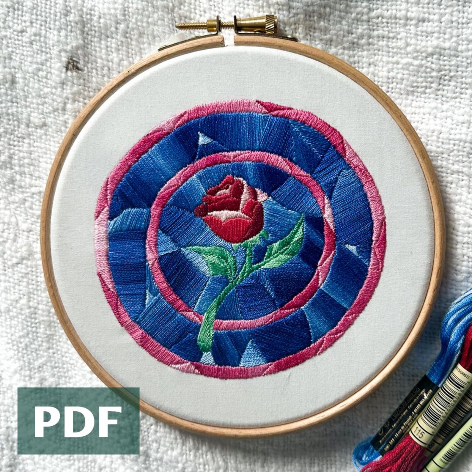Enchanted Rose Embroidery Pattern (DIGITAL PDF FOWNLOAD) - Etsy
