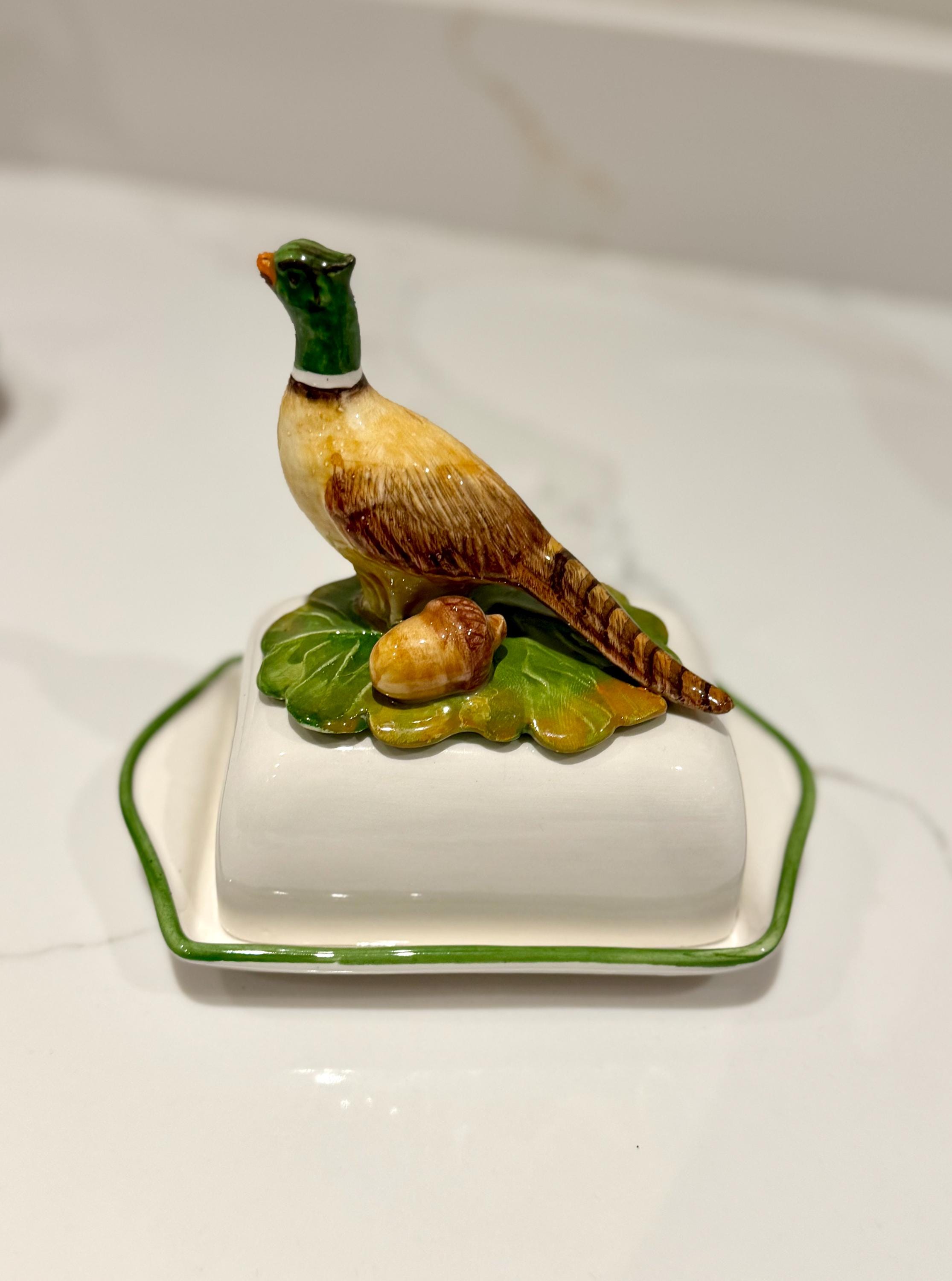 Hand Painted Ceramic Animal Butter Dish - Etsy
