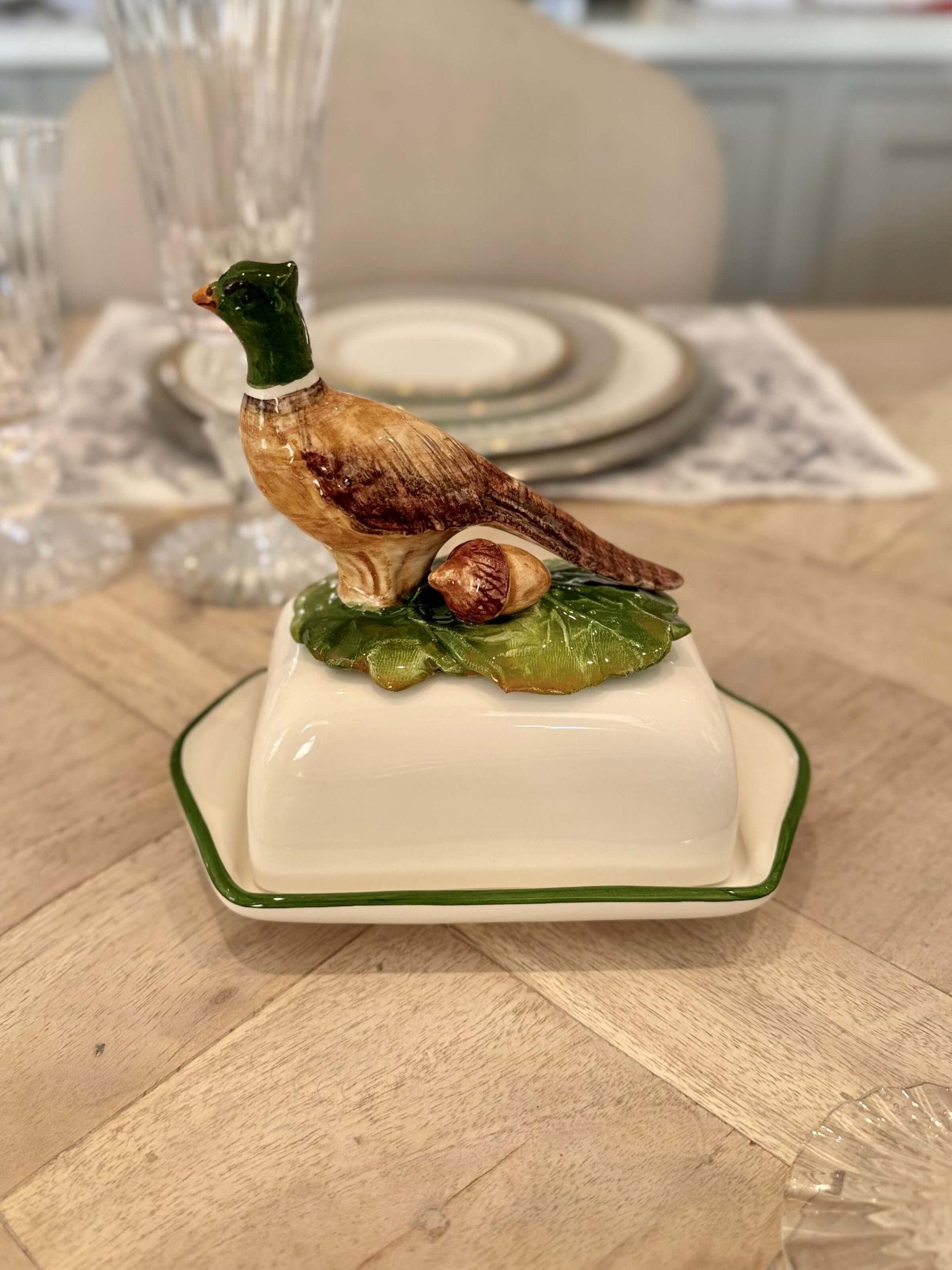 Hand Painted Ceramic Animal Butter Dish - Etsy