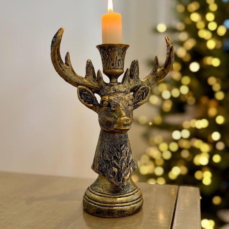 Stag Deer Candle Holder - Etsy