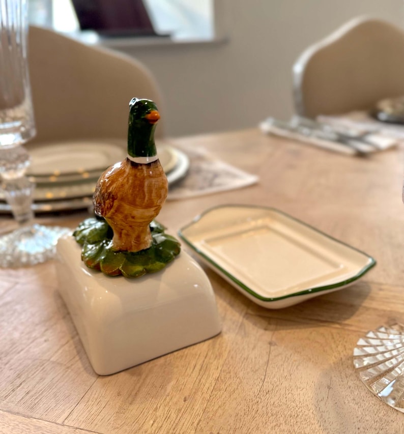 Hand Painted Ceramic Animal Butter Dish - Etsy
