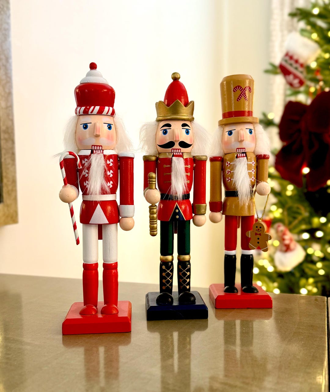Hand Painted Wooden Christmas Nutcracker Figures - 22cm Traditional ...