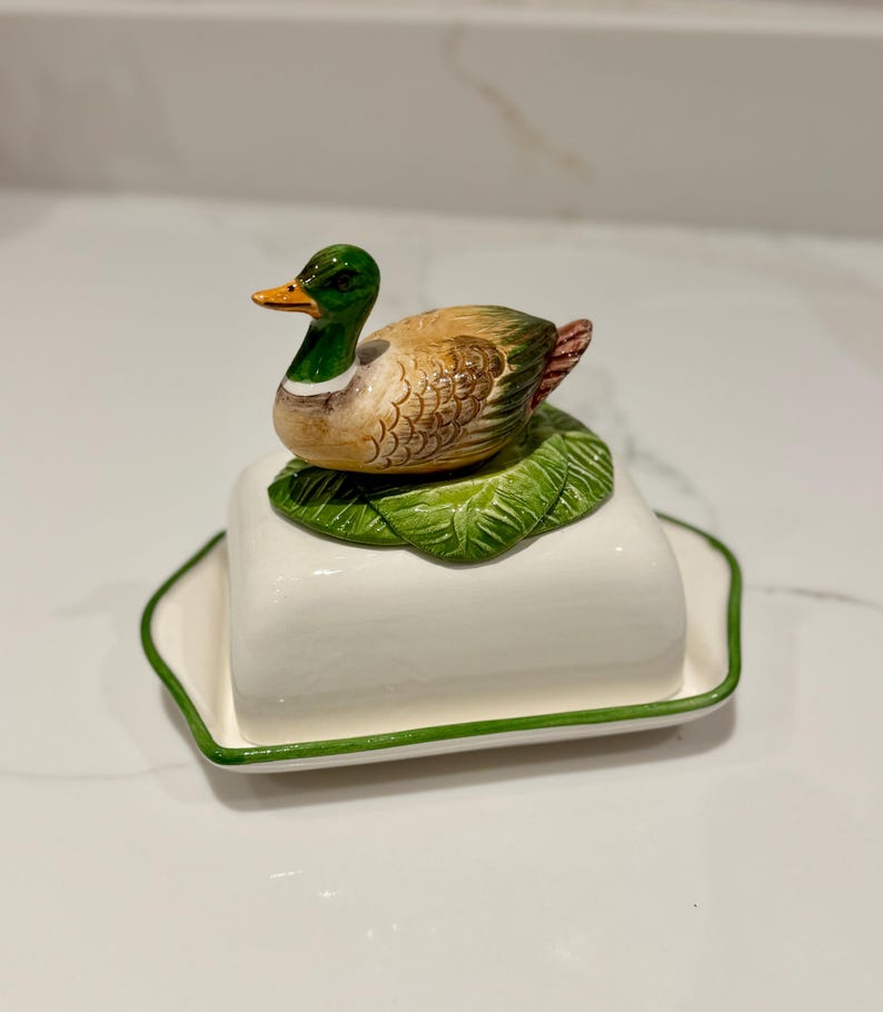 Hand Painted Ceramic Animal Butter Dish - Etsy
