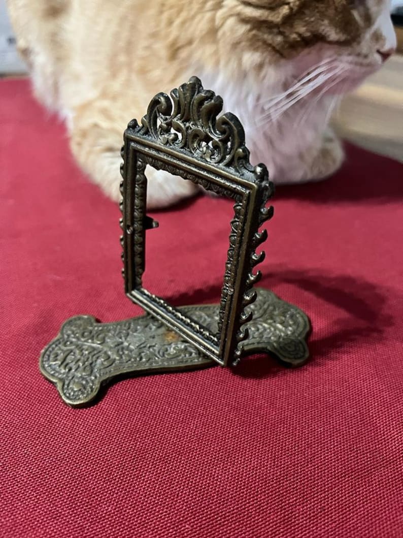 Small Antique Ornate Brass Photo Frame - Etsy
