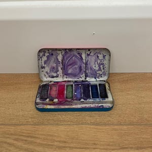 Small Tin Watercolor Paint Can, Vintage Original Collectible Tin Can - Etsy